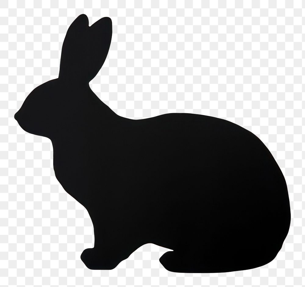 PNG black rabbit silhouette drawing | Free PNG - rawpixel