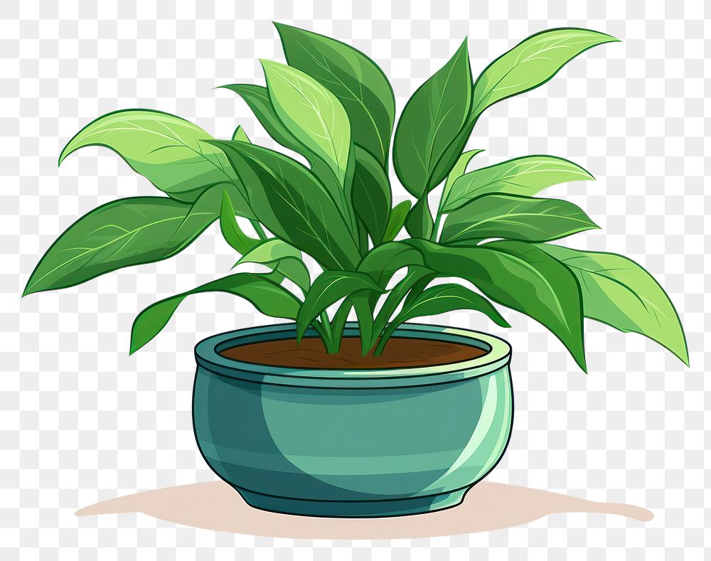 PNG Indoor plant cartoon green | Premium PNG - rawpixel