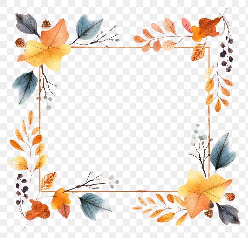 PNG Autumn leaf square border | Premium PNG - rawpixel
