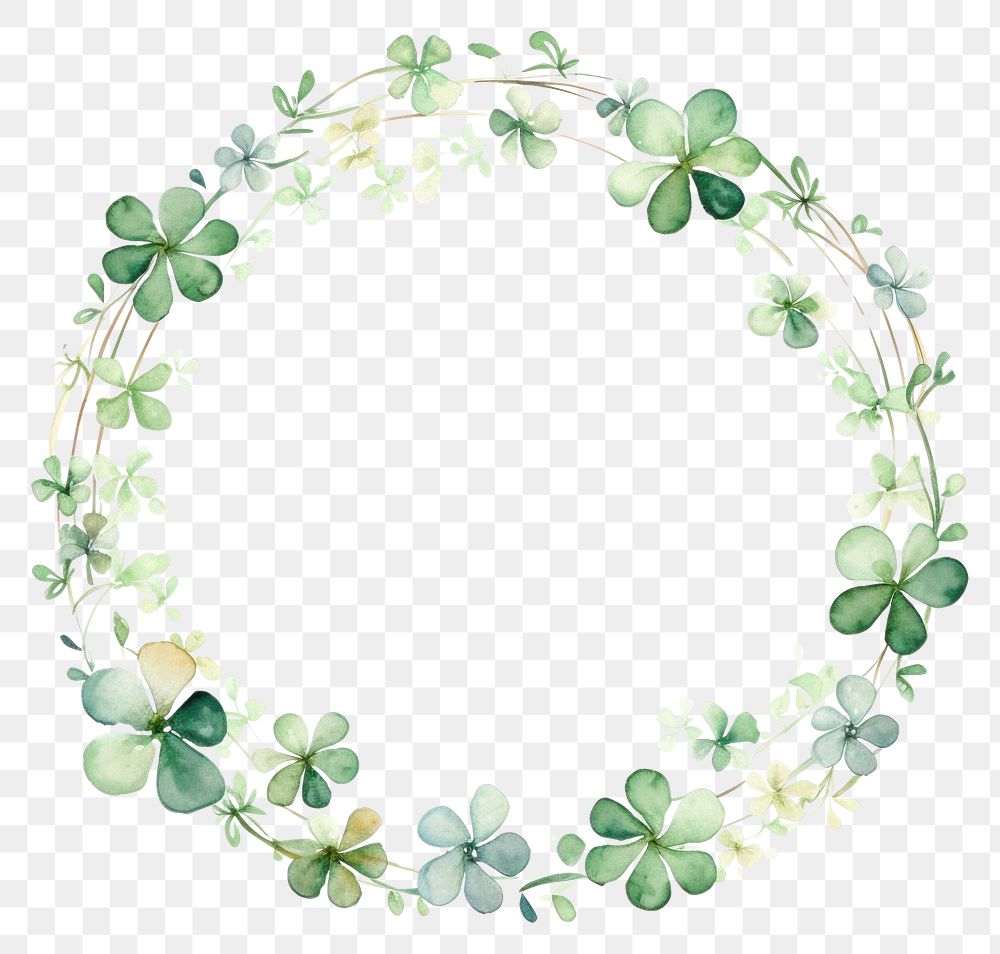 PNG Lucky clover circle border | Premium PNG - rawpixel
