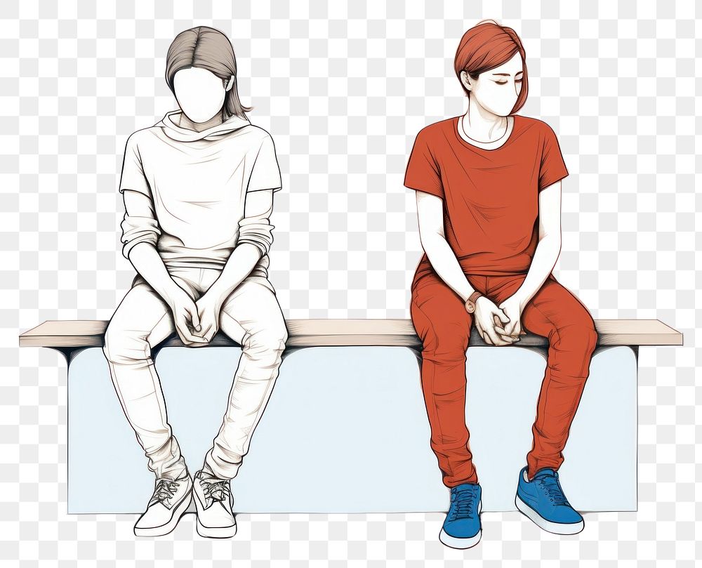 PNG 2 female casual outfit | Premium PNG - rawpixel