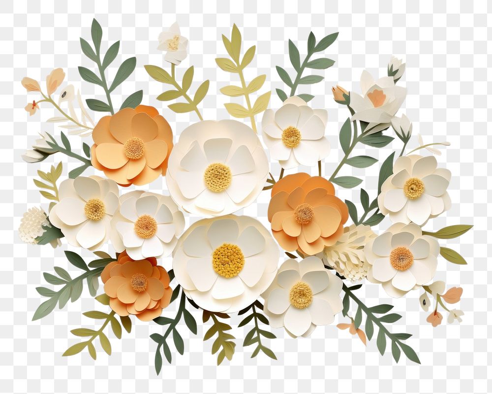PNG White paper flowers bouquet | Premium PNG - rawpixel