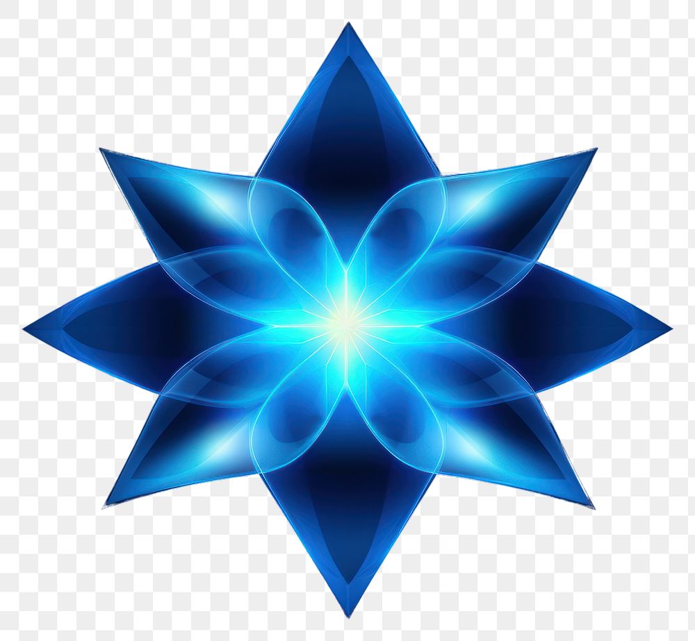 PNG Octagram deepblue neon light | Free PNG - rawpixel