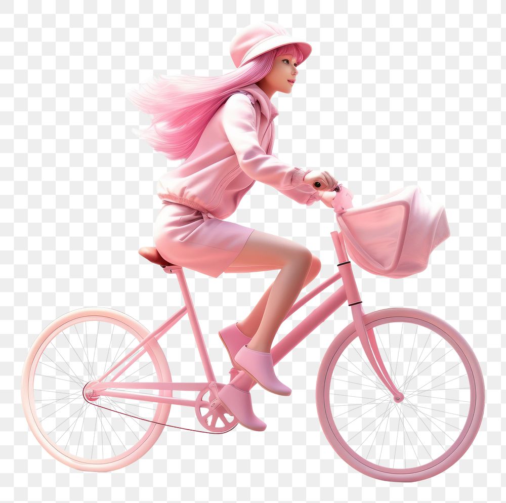 PNG Girl ride bicycle vehicle | Free PNG - rawpixel