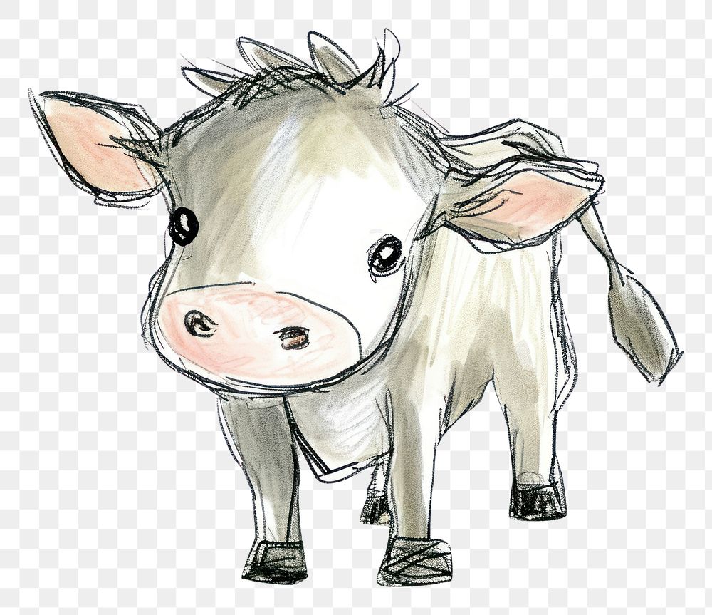 PNG Livestock drawing mammal cattle. | Free PNG - rawpixel