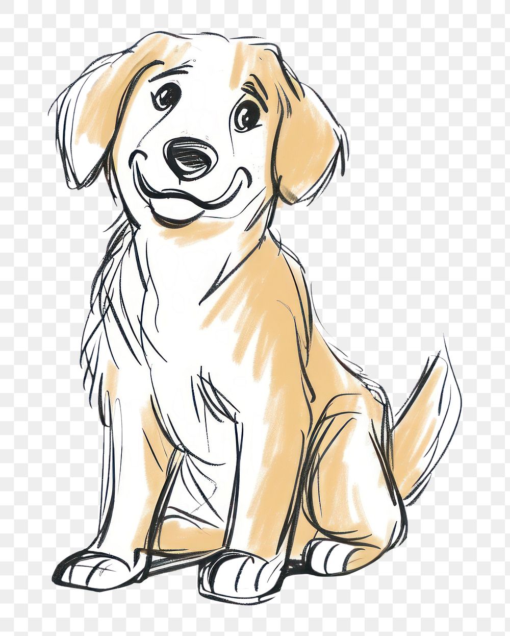 PNG Drawing mammal sketch puppy. | Free PNG - rawpixel