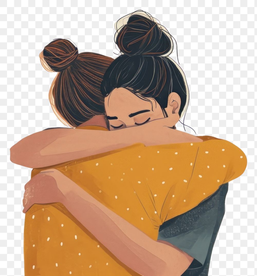 PNG woman hug her friend | Free PNG - rawpixel