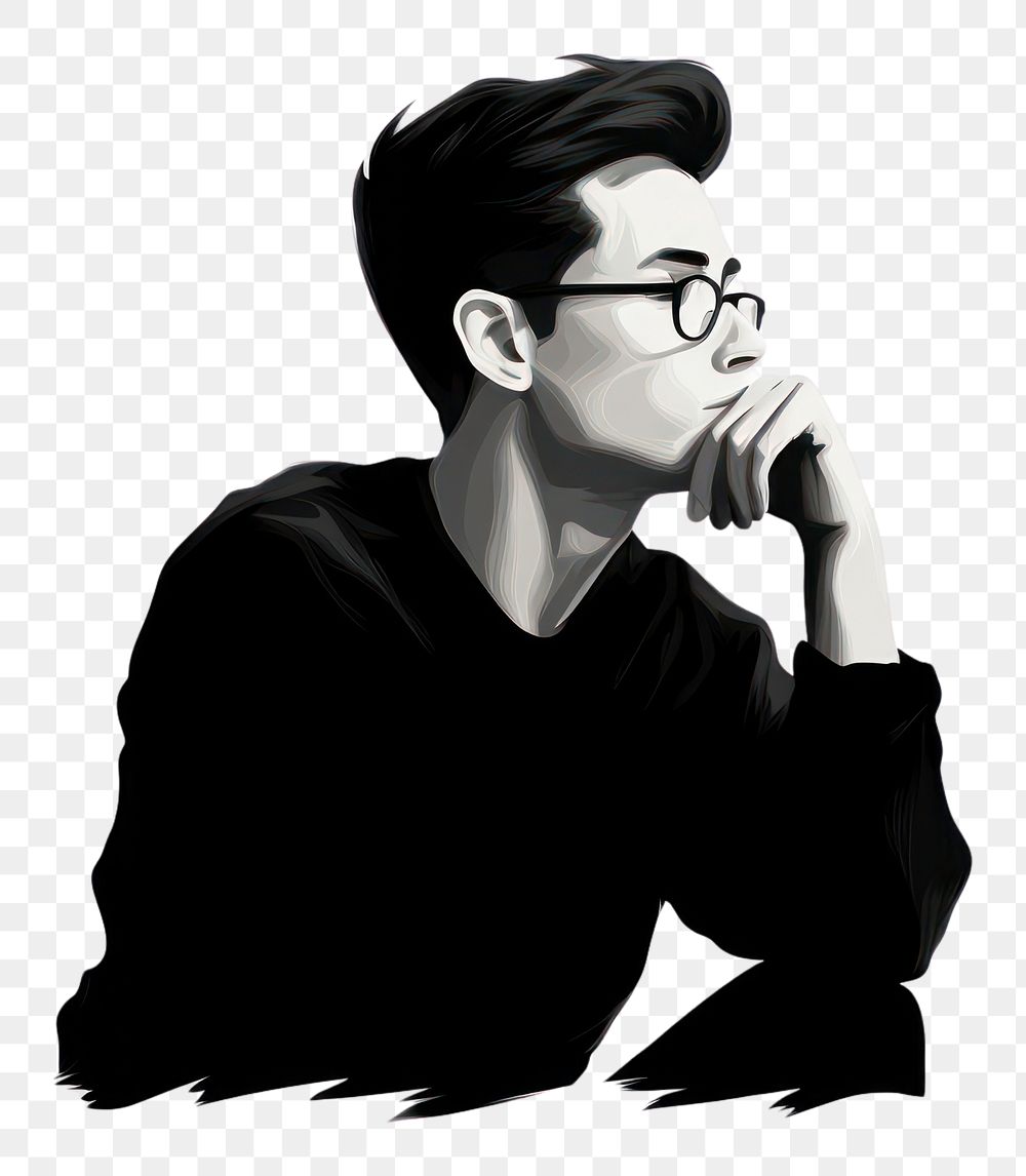 PNG Men Person thinking portrait | Free PNG - rawpixel