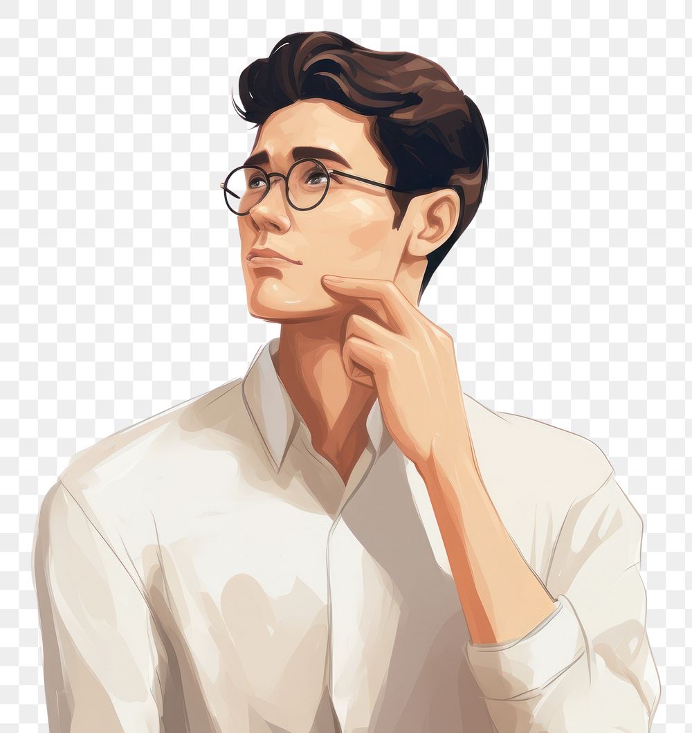 PNG Men Person thinking portrait | Premium PNG - rawpixel