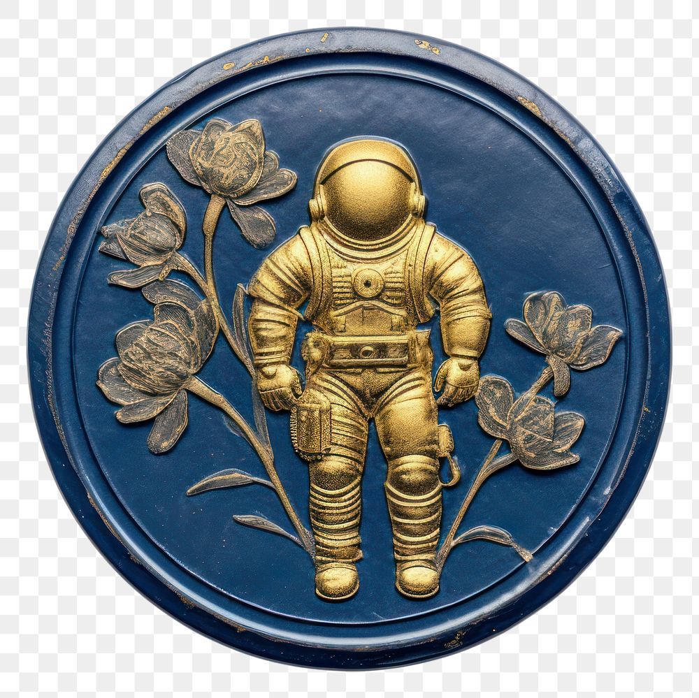 PNG Gold astronaut badge metal | Premium PNG - rawpixel