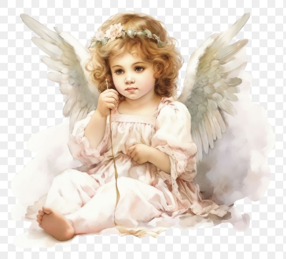 PNG Watercolor illustration Child Angel | Free PNG - rawpixel