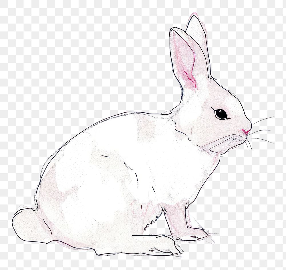 PNG Cute rabbit illustration drawing | Free PNG - rawpixel