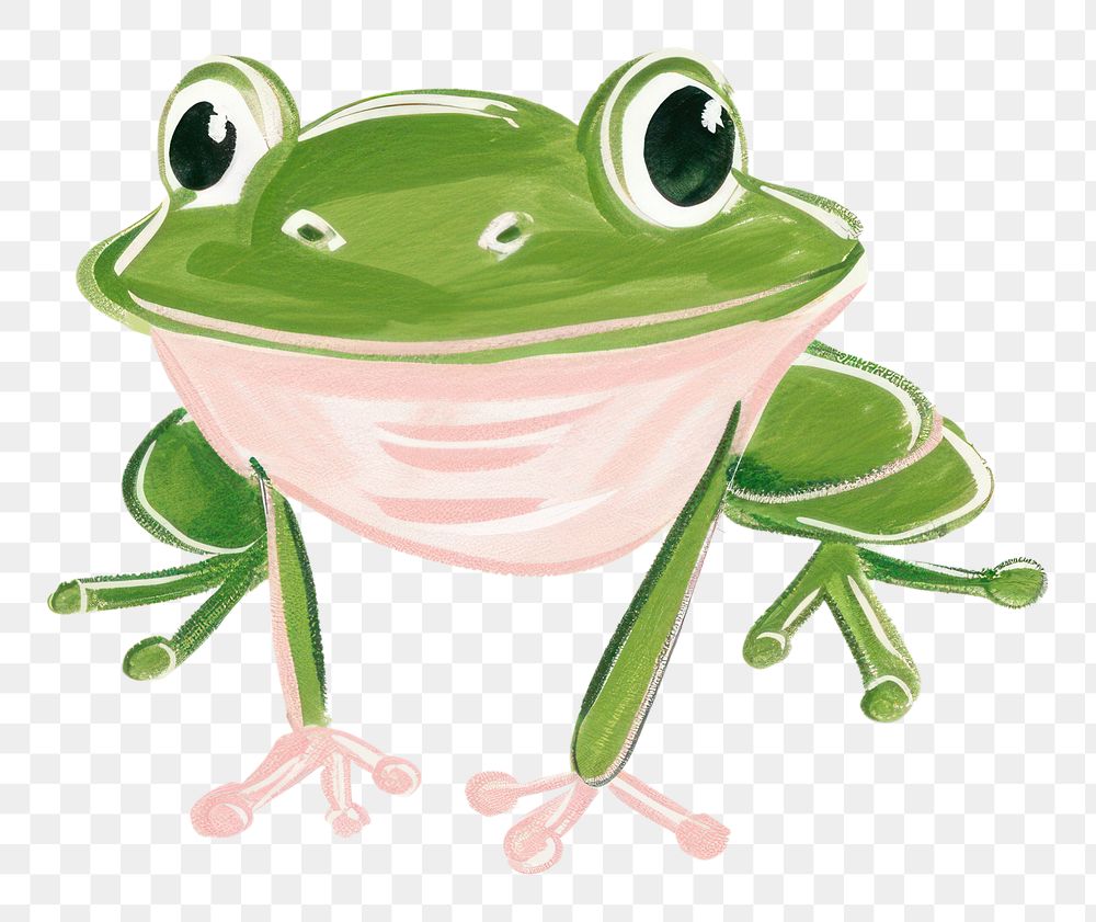 PNG Cute ribbit illustration amphibian | Free PNG - rawpixel