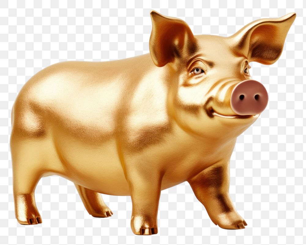 PNG Pig mammal animal gold. | Premium PNG - rawpixel