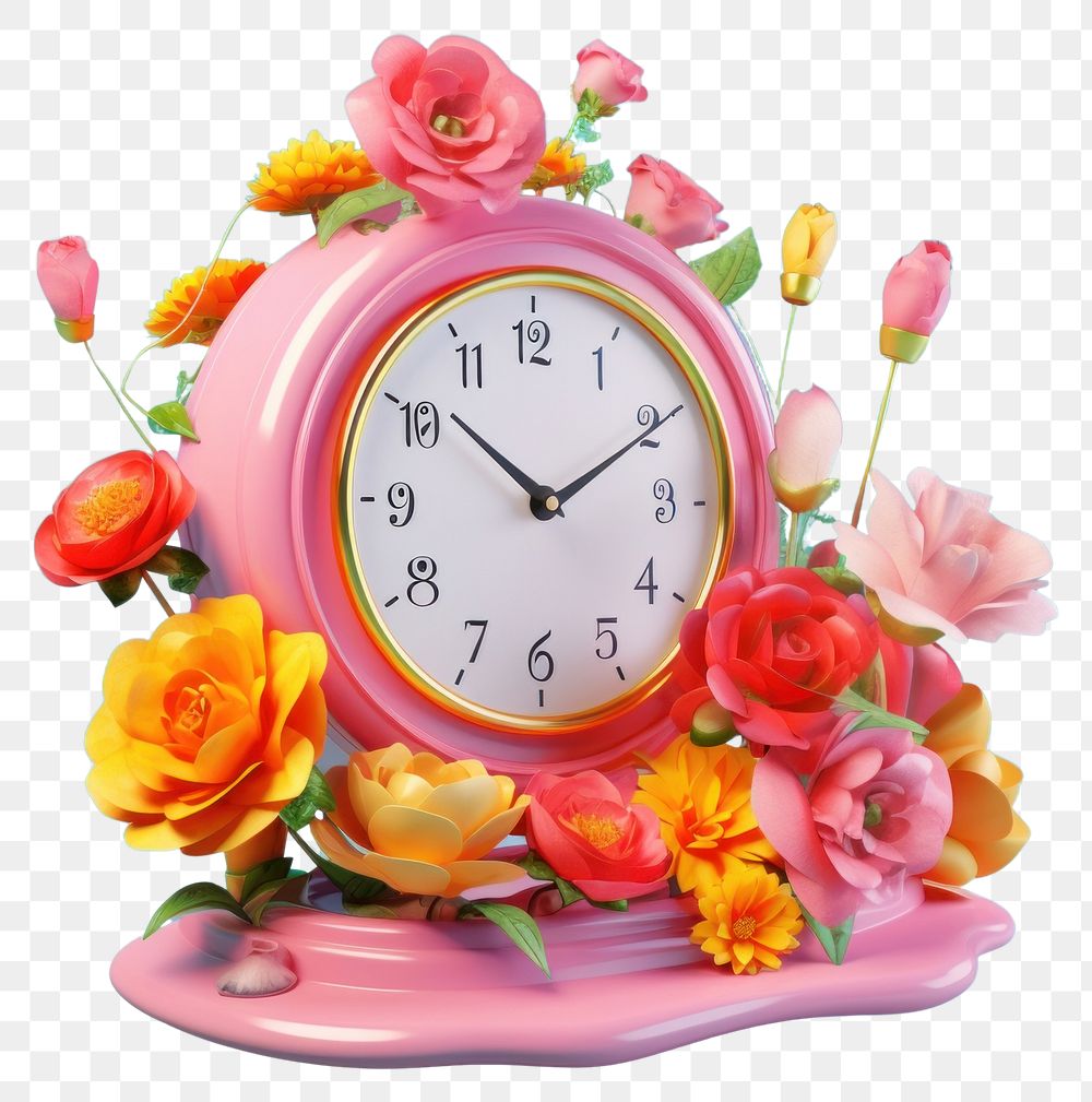 PNG Flower clock plant inflorescence. | Premium PNG - rawpixel