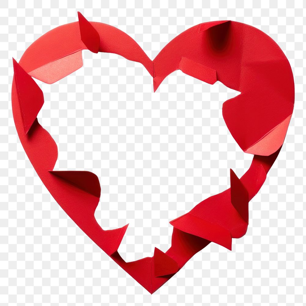 PNG Heart paper symbol red. | Premium PNG - rawpixel
