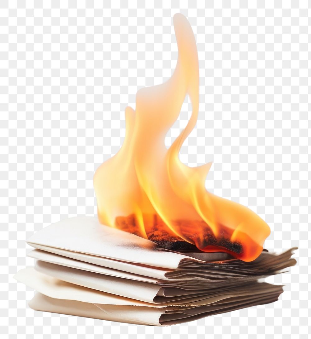 PNG Fire paperwork document bonfire | Free PNG - rawpixel