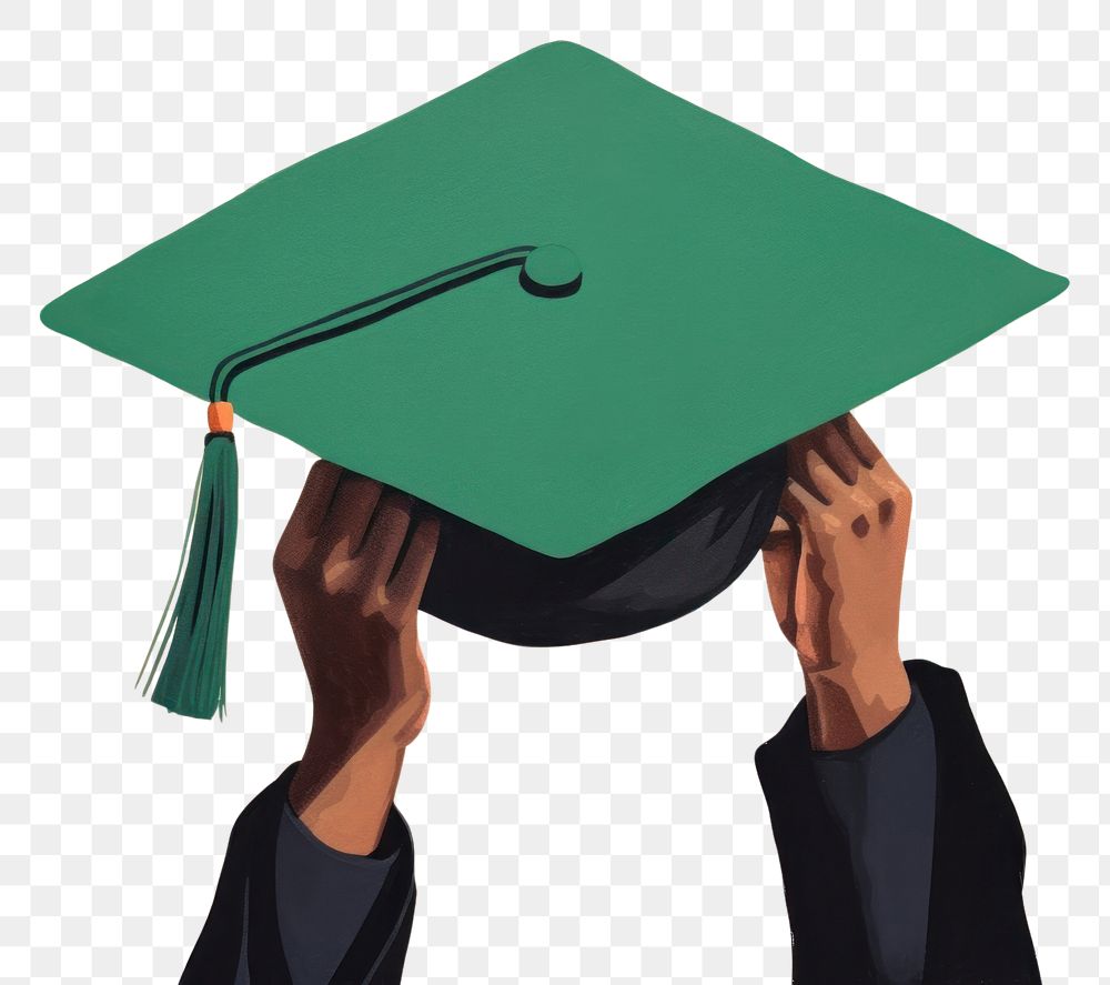 PNG Graduation cap adult green | Premium PNG - rawpixel