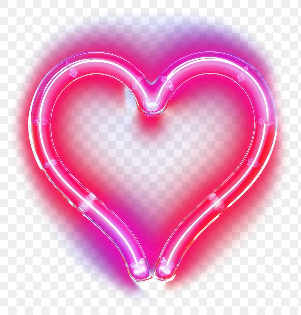 PNG Light neon heart pink. | Free PNG - rawpixel