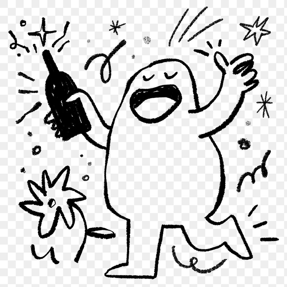 Drunk man png sketchy doodle | Premium PNG - rawpixel