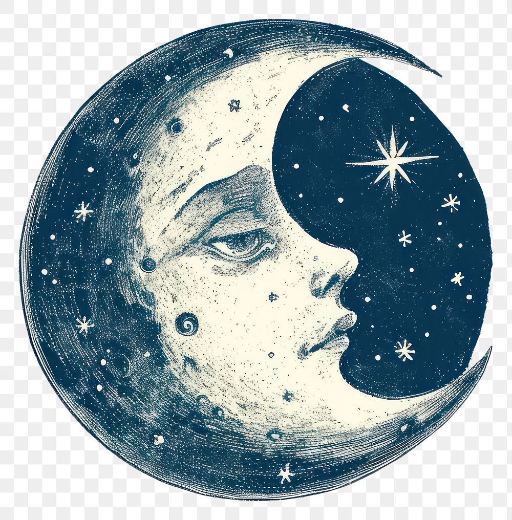 PNG Antique moon astronomy drawing | Free PNG - rawpixel