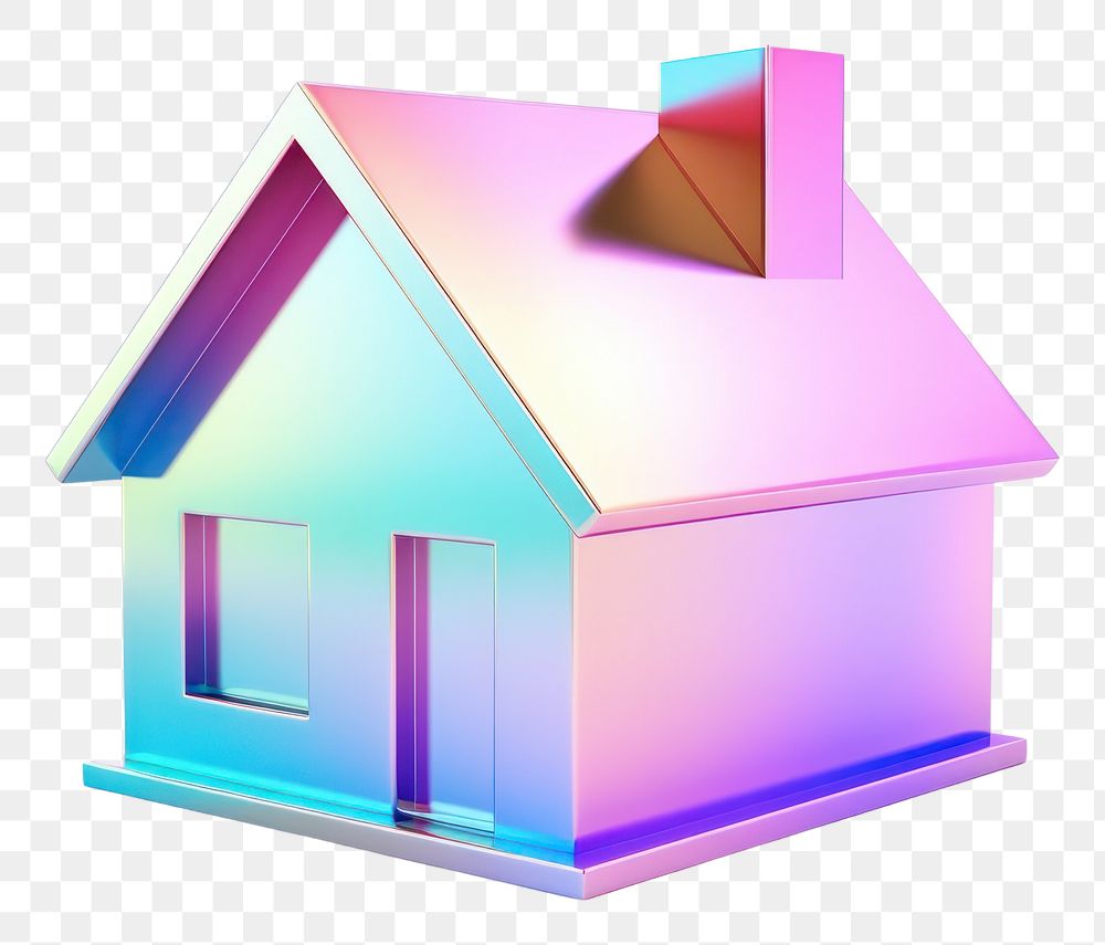 PNG house icon iridescent architecture | Free PNG - rawpixel
