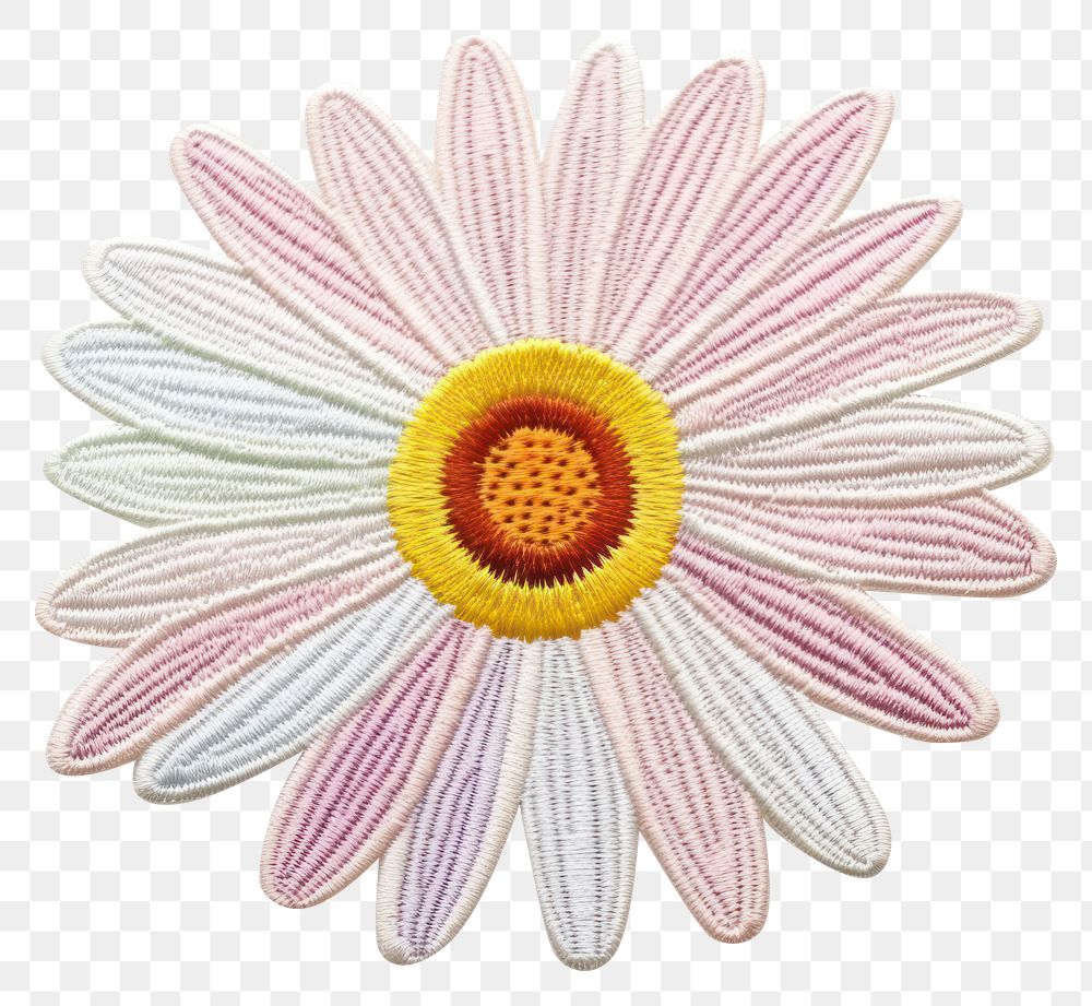 PNG Daisy embroidery pattern flower. | Premium PNG - rawpixel