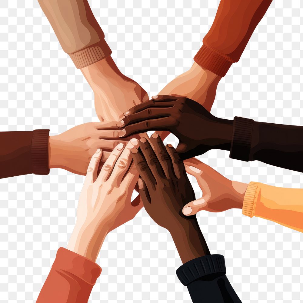 PNG Hand togetherness teamwork massage. | Free PNG - rawpixel