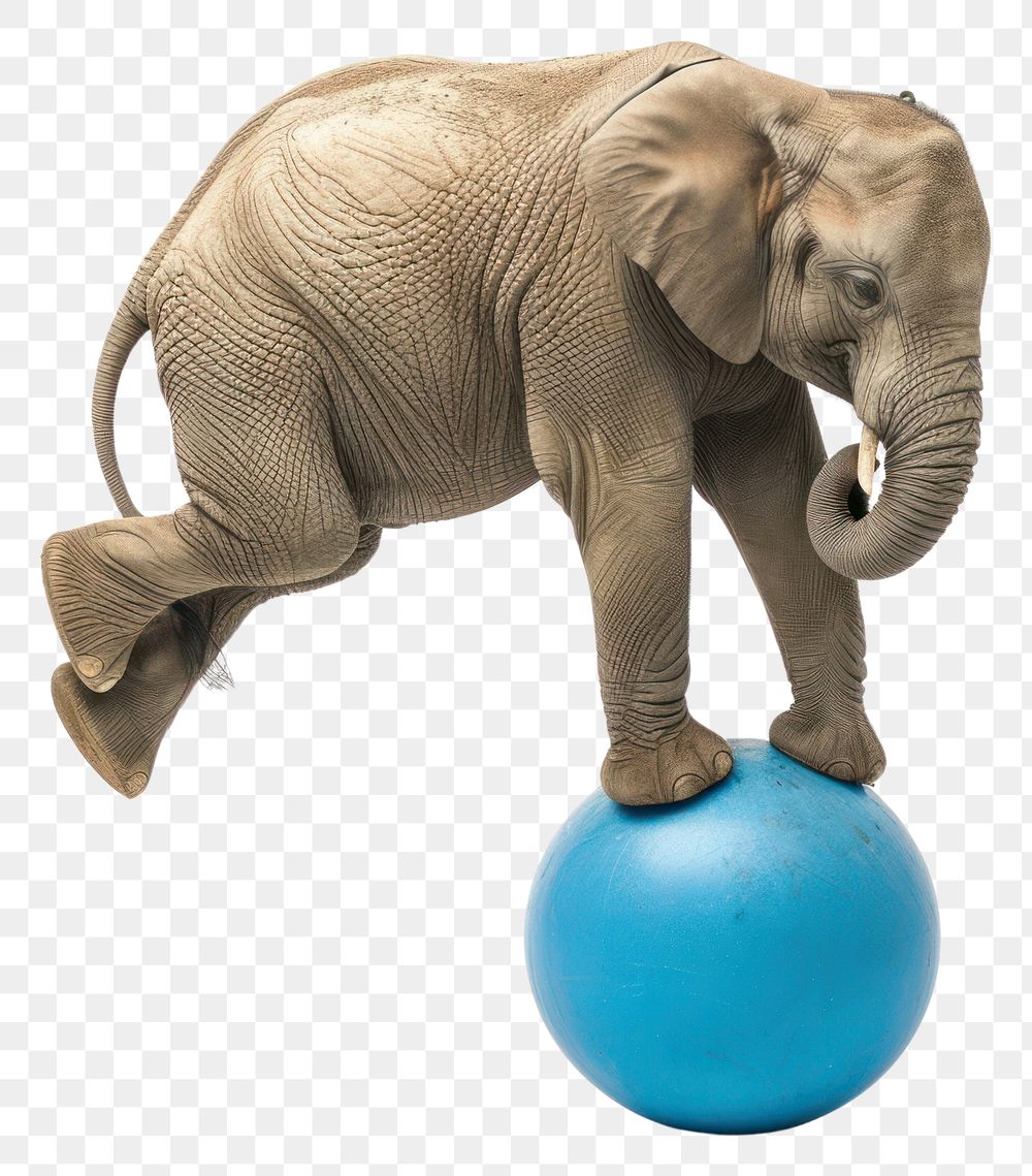 PNG African elephant balancing wildlife | Premium PNG - rawpixel