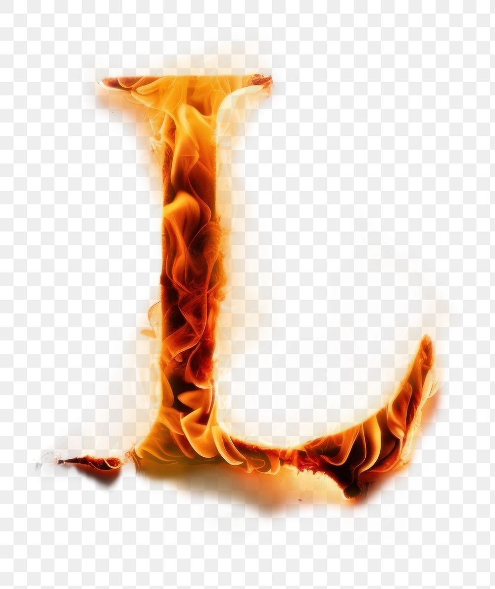 Burning letter L fire glowing | Premium PNG - rawpixel