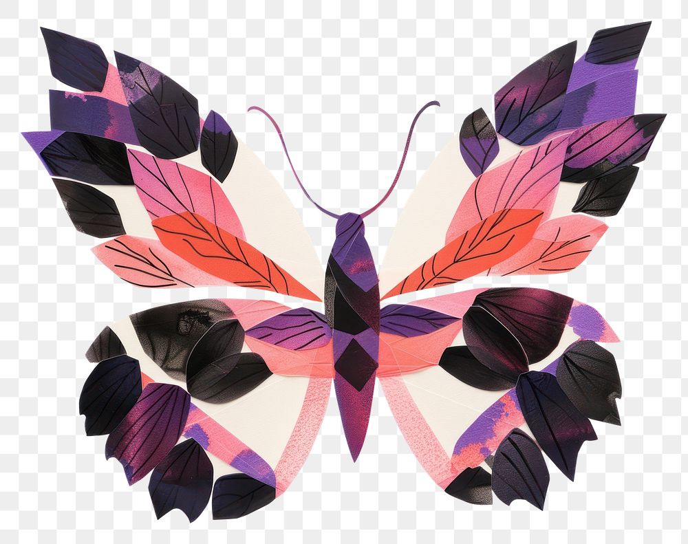 PNG Cut paper collage butterfly | Premium PNG - rawpixel