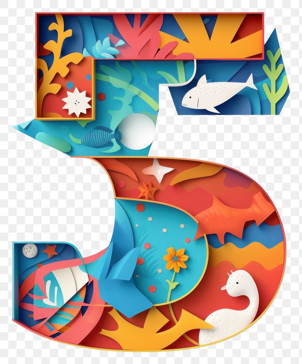 PNG Letter 5 art shape | Free PNG - rawpixel