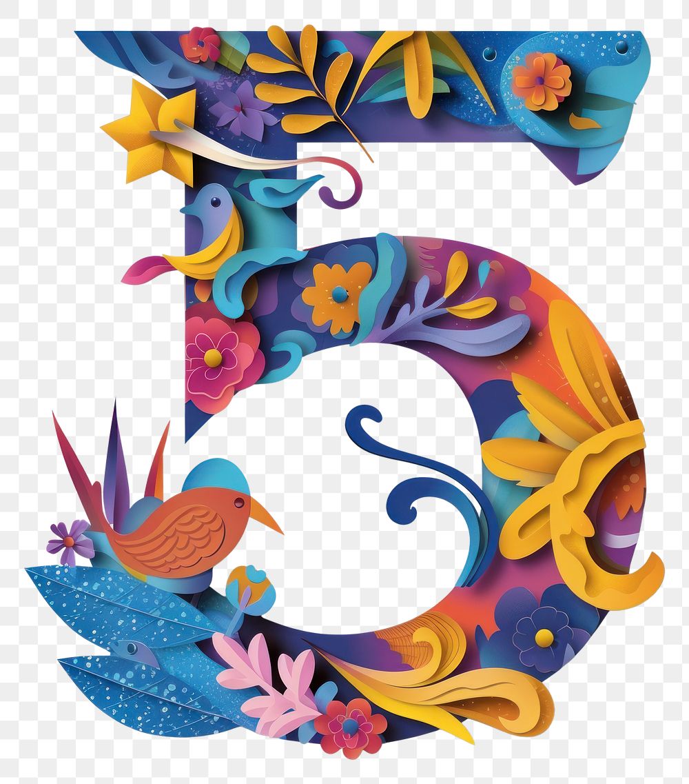 PNG Letter 5 art shape | Free PNG - rawpixel