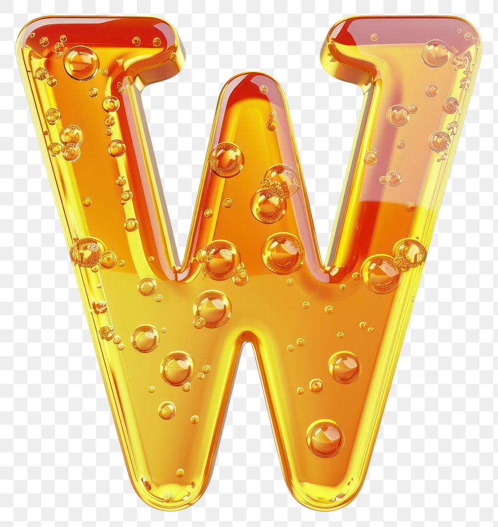 Letter W yellow bubble symbol | Free PNG - rawpixel