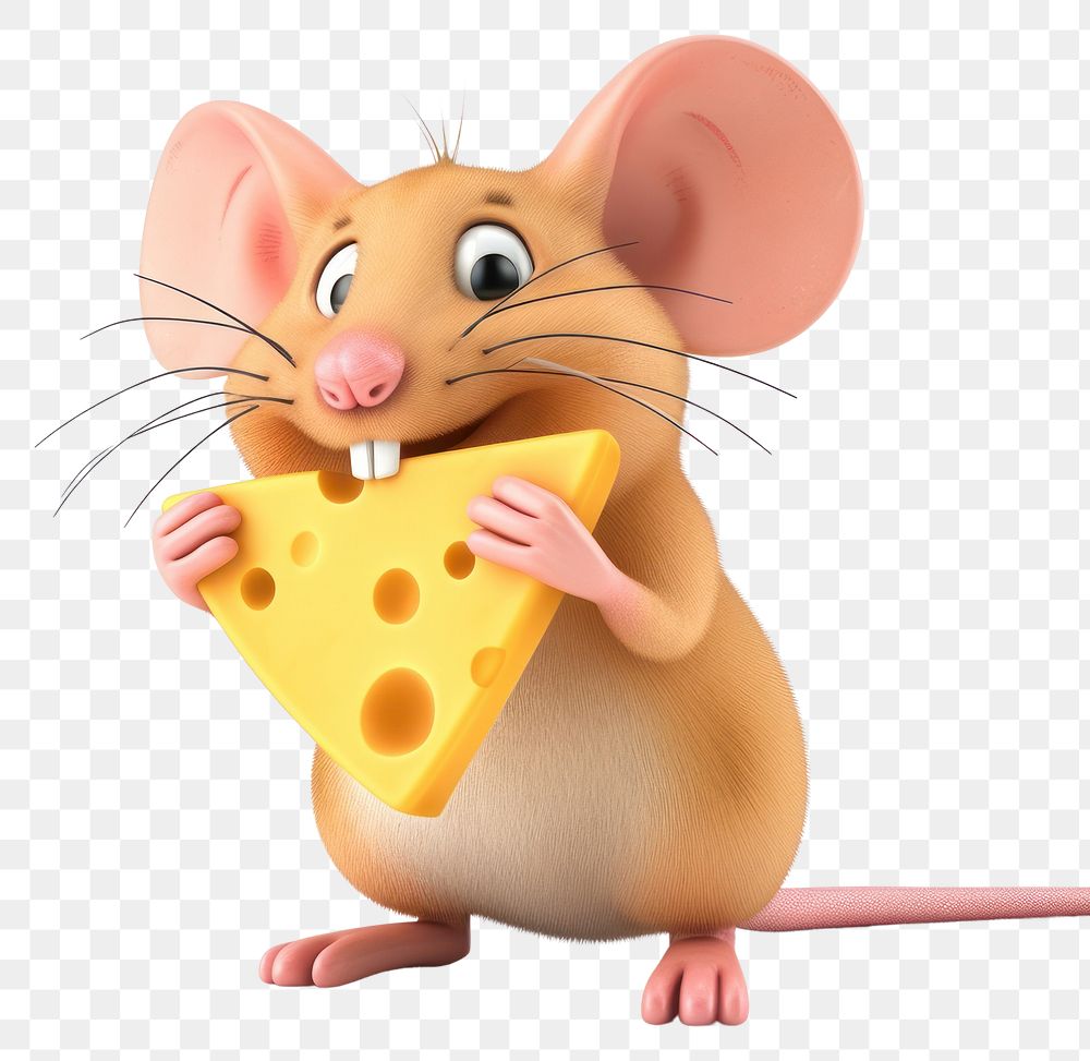 PNG Mouse holding cheese cartoon | Free PNG - rawpixel
