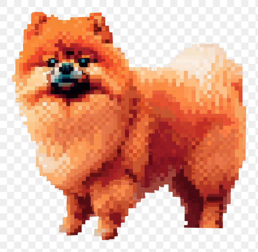 PNG Pomeranian cut pixel dog | Free PNG - rawpixel