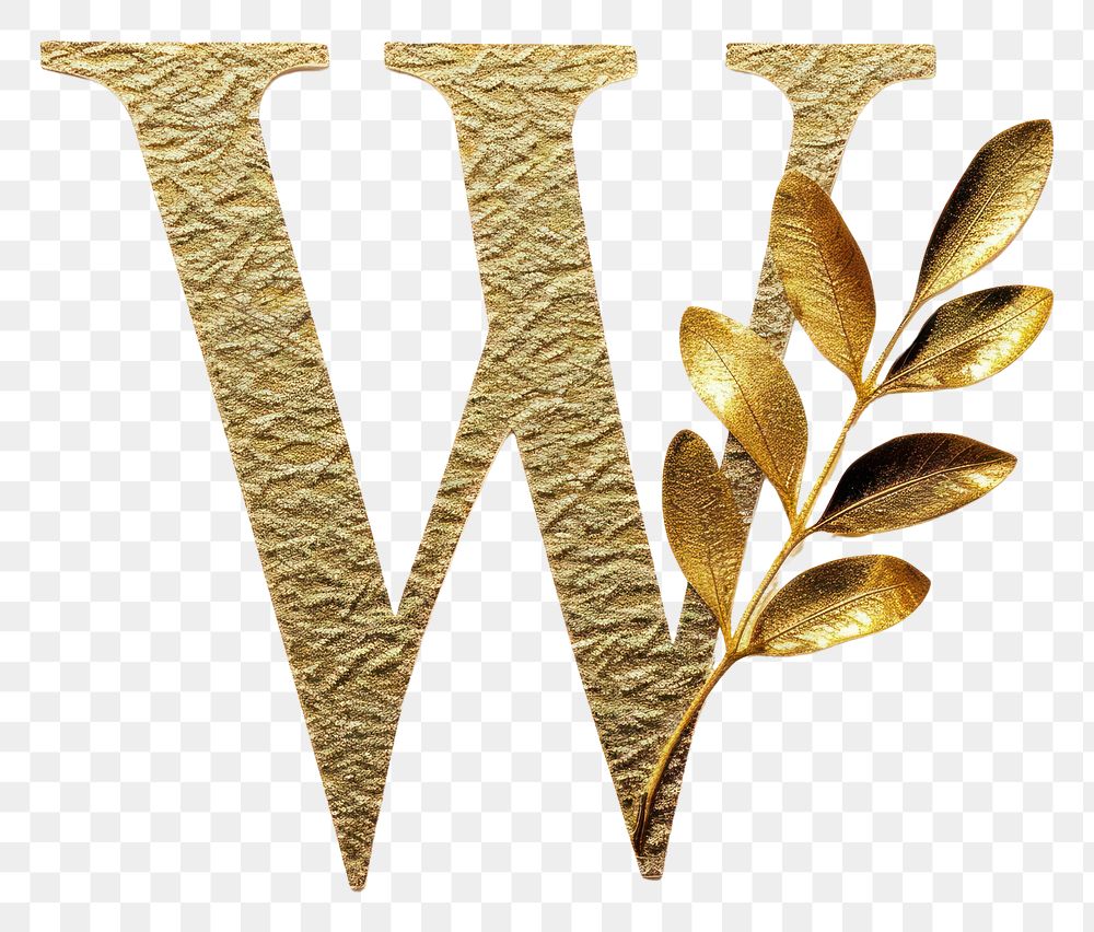 PNG Gold text font leaf. | Premium PNG - rawpixel