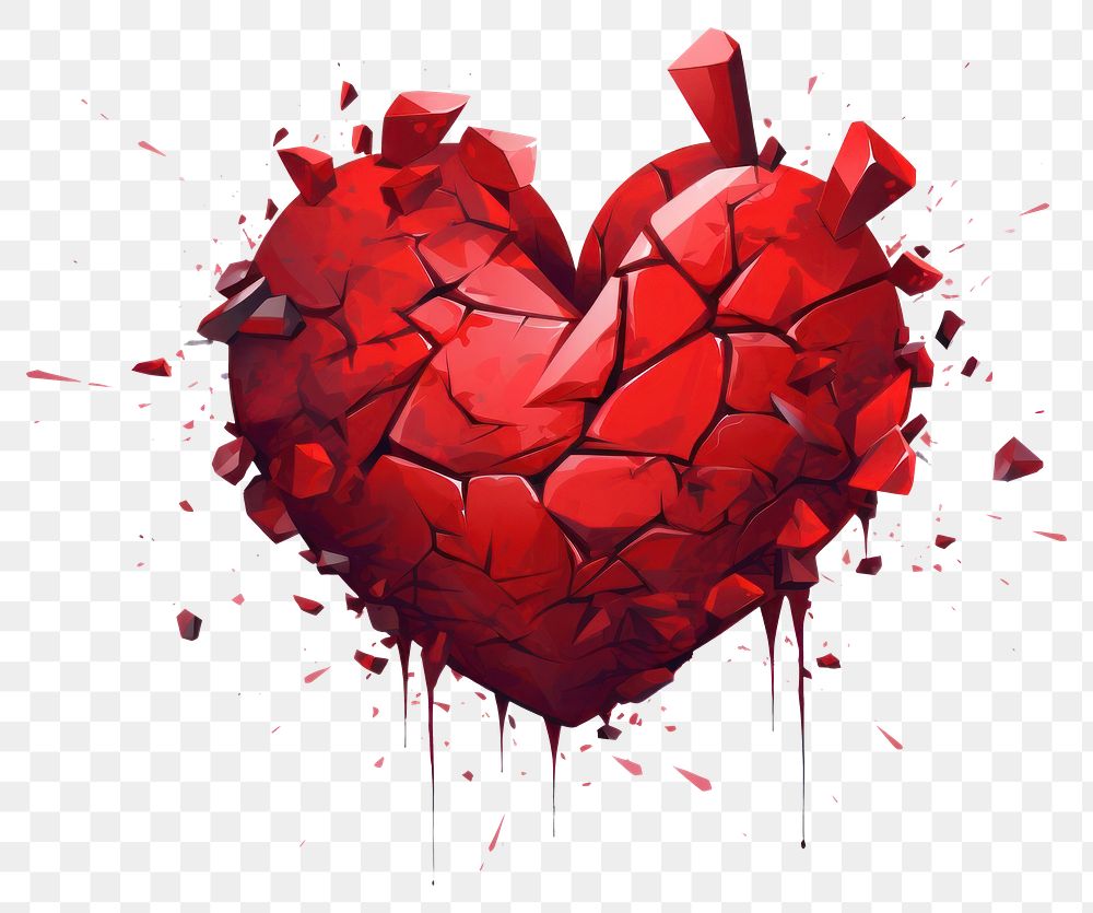 PNG Broken heart white background | Free PNG - rawpixel