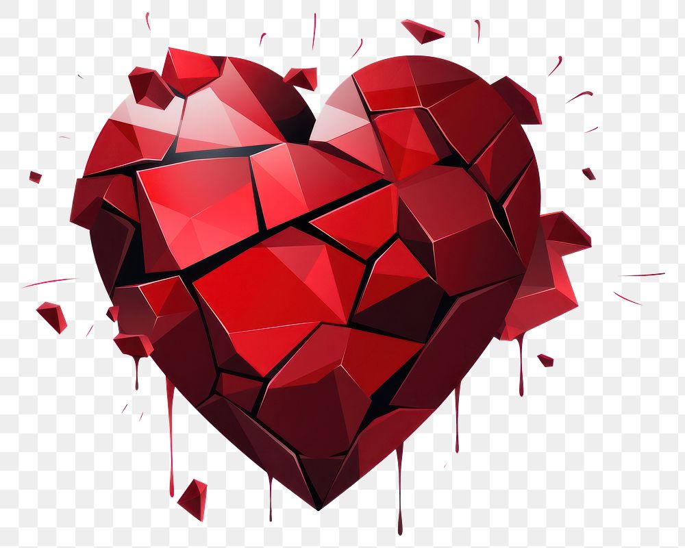 PNG Broken heart white background | Free PNG - rawpixel