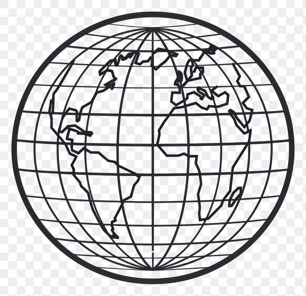 PNG Globe sphere planet line. | Premium PNG - rawpixel