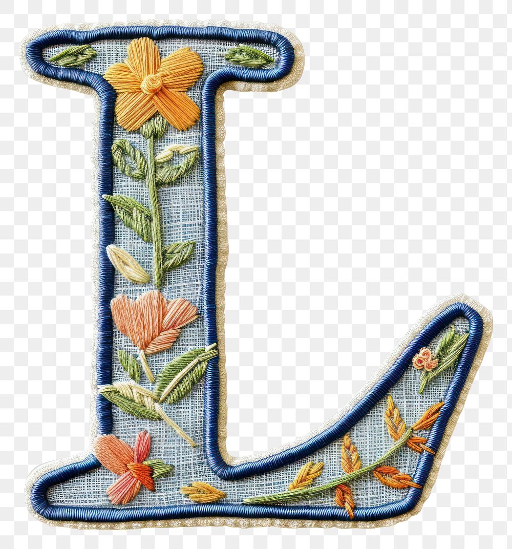 PNG Alphabet L embroidery pattern | Free PNG - rawpixel