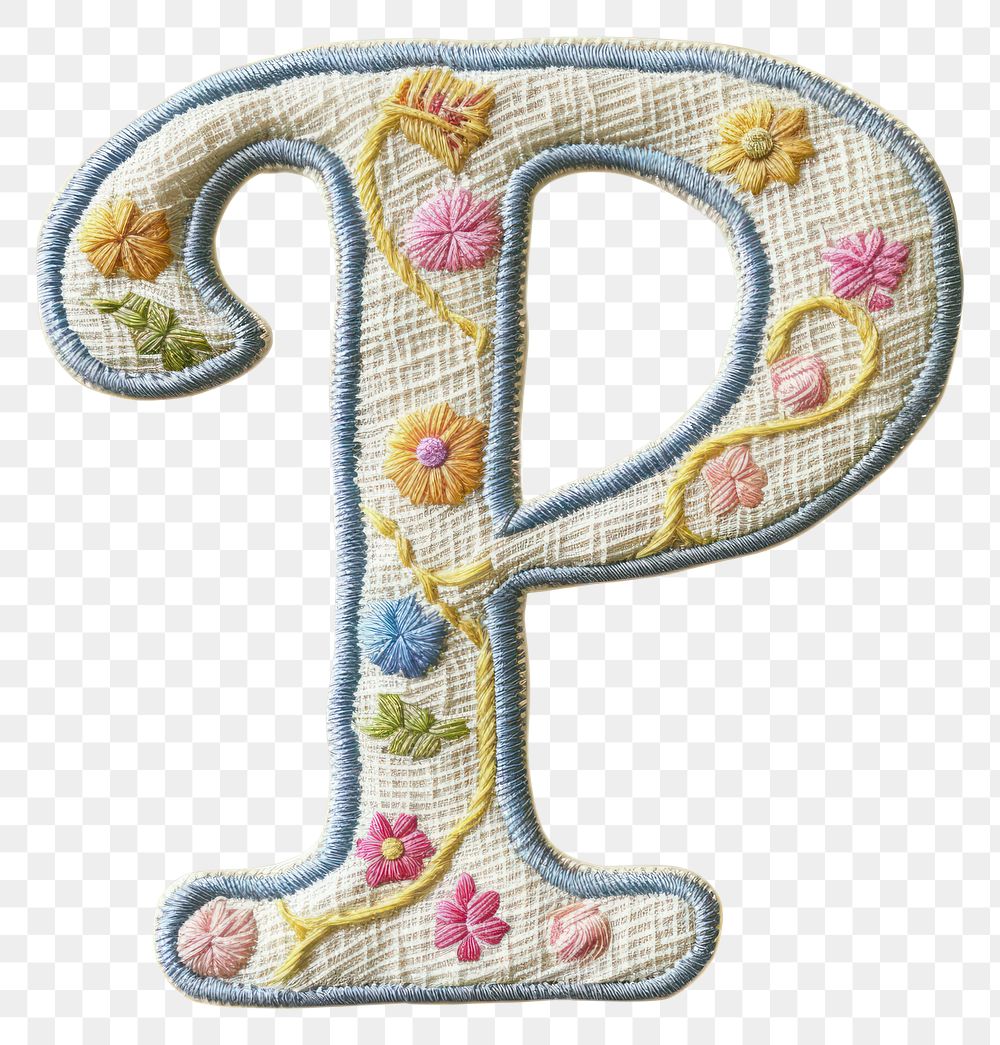 PNG Alphabet P embroidery pattern | Free PNG - rawpixel
