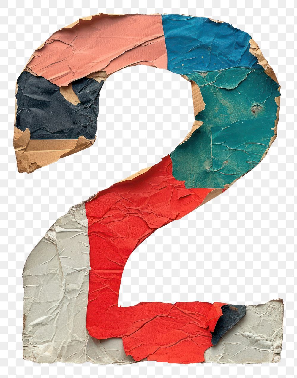 PNG Number 2 paper collage | Free PNG - rawpixel