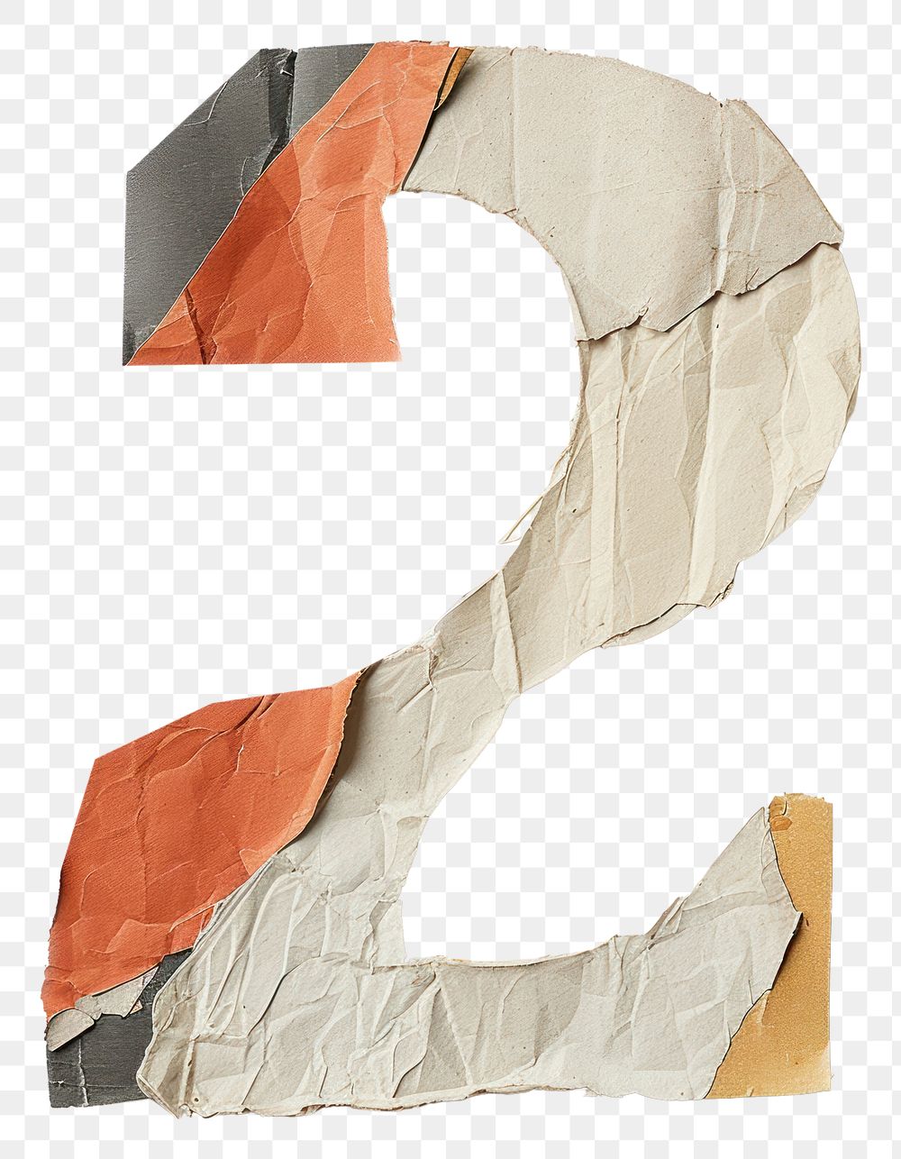 PNG Number 2 paper craft | Premium PNG - rawpixel