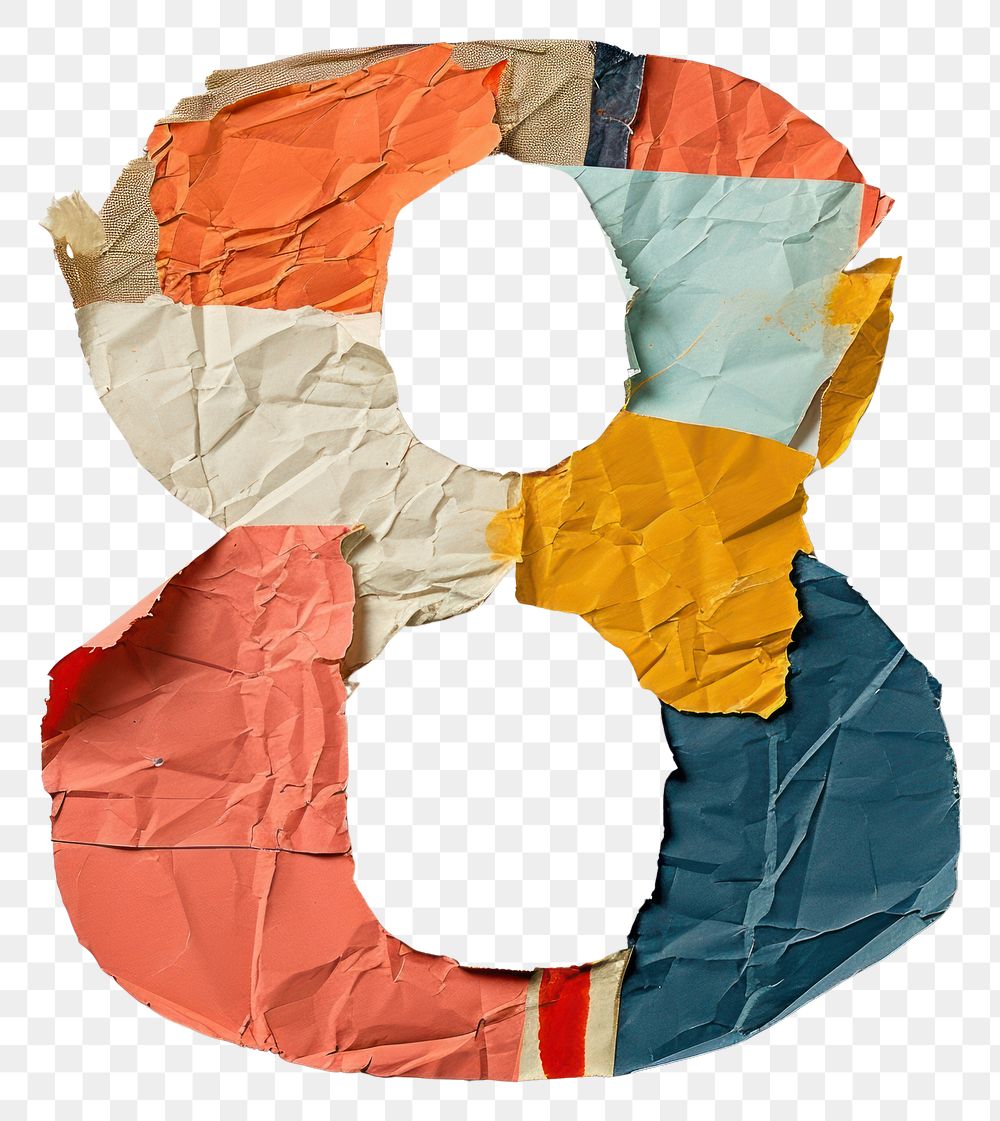 PNG Number 8 paper craft | Premium PNG - rawpixel