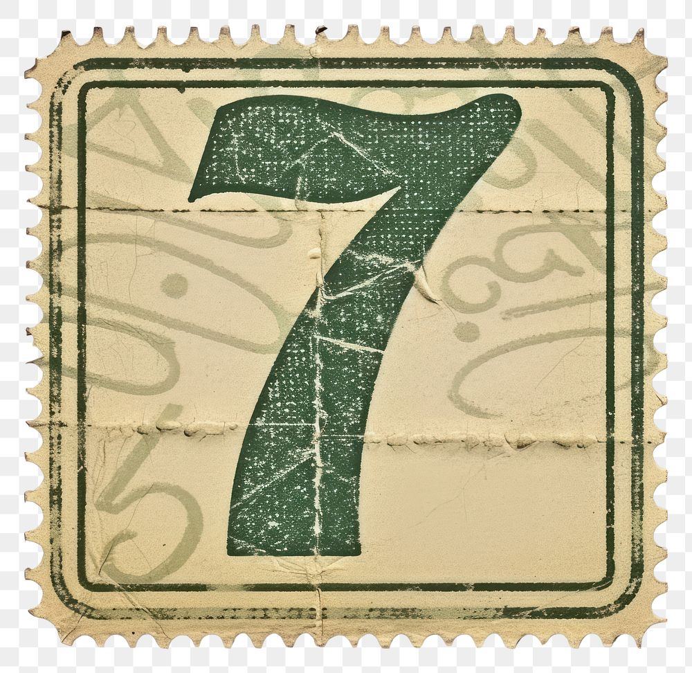 PNG Vintage Number 7 postage | Free PNG - rawpixel