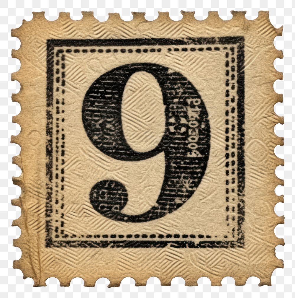 PNG Vintage Number 9 postage | Free PNG - rawpixel