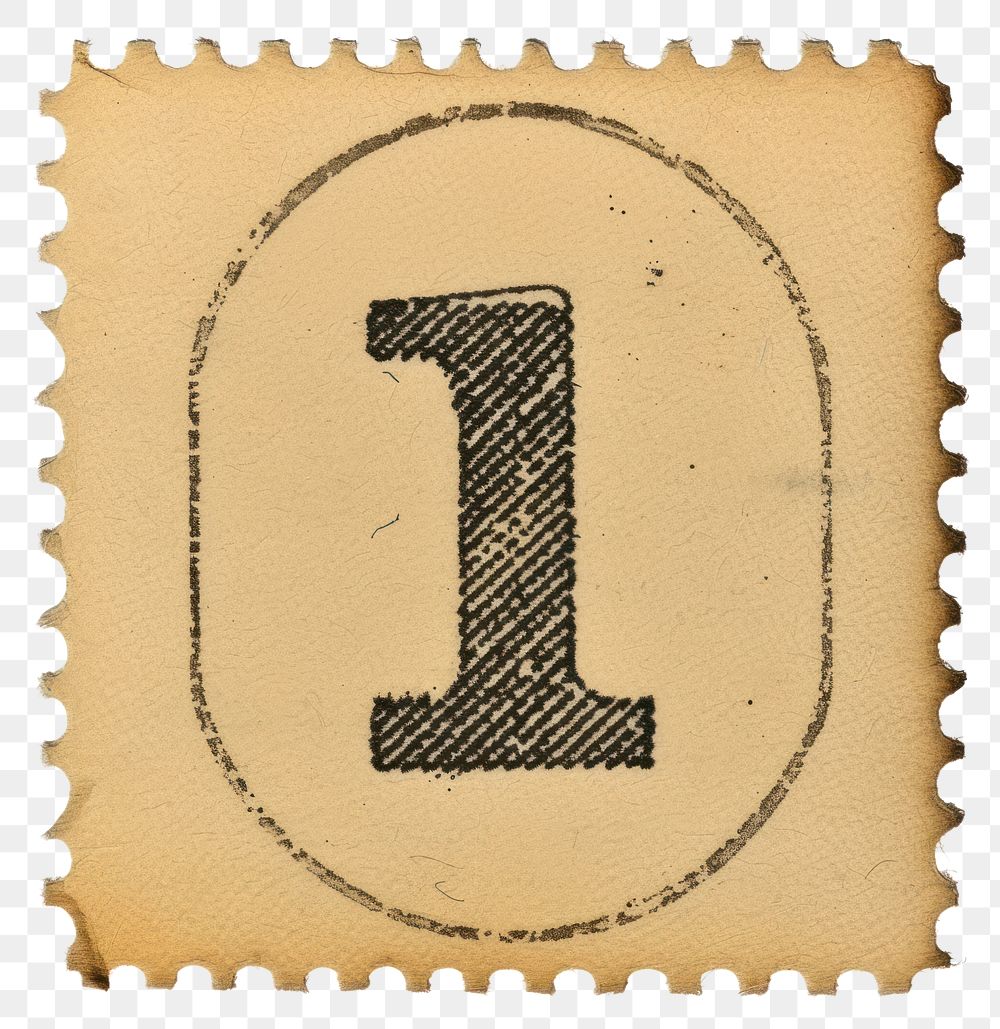 PNG Vintage Number 1 postage | Premium PNG - rawpixel