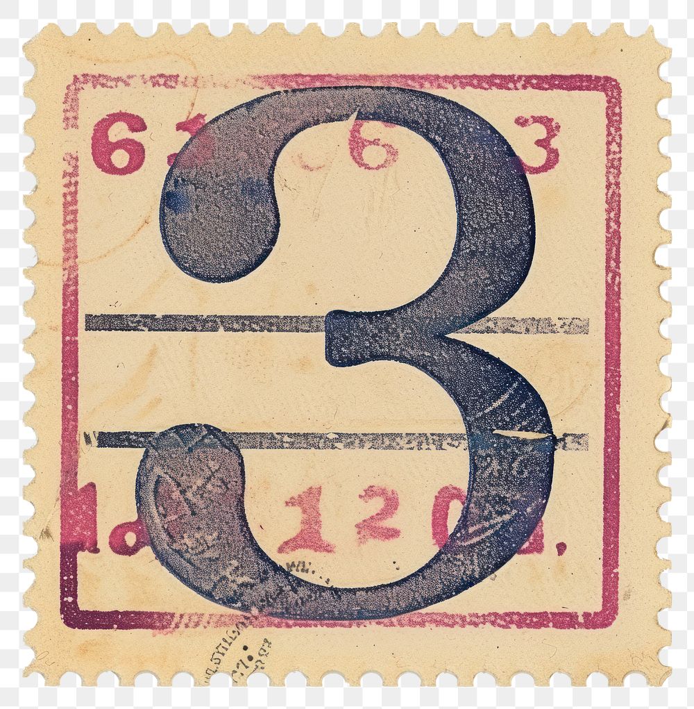 PNG Vintage Number 3 postage | Free PNG - rawpixel