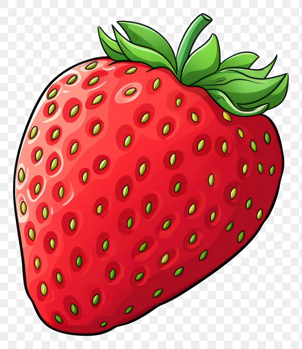 PNG Red strawberry cartoon fruit | Free PNG - rawpixel
